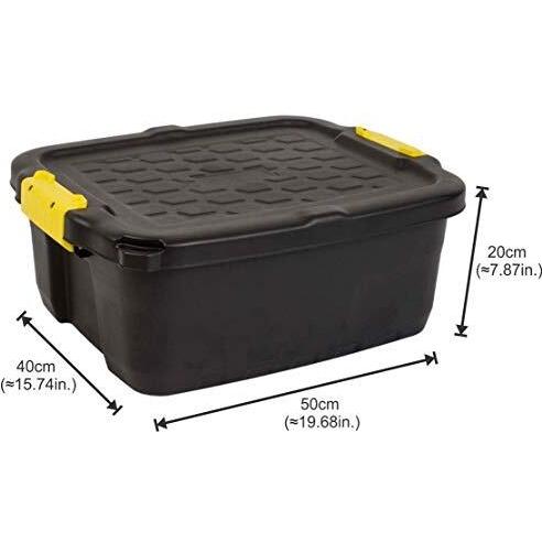 Strata Heavy Duty Storage Box - Black - 24 Litre | Kaicus UK